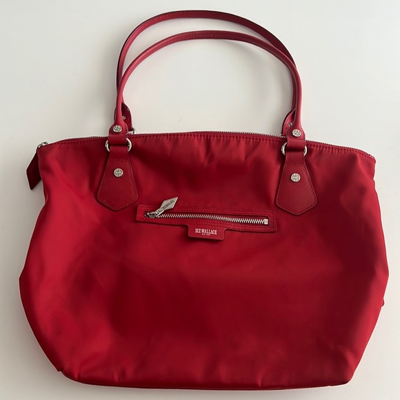 MZ Wallace | Bags | Mz Wallace Chelsea Red Tote With Pouch And ...